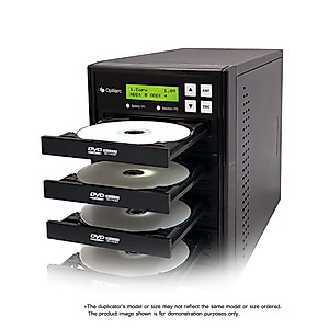 Optiarc 1 to 3 24X Burner M-Disc Support CD DVD Duplicator - Standalone Copier Duplication Tower (OPT-S3T-DVD-BK)