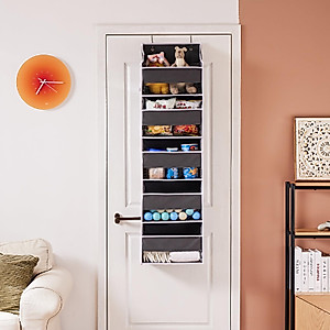 YOUDENOVA Over the Door Organizer, 5-Shelf Door Storage for Bathroom, Dorm, College, Hanging Door Organizer, Baby Organizer for Diapers 1 Pack, Grey