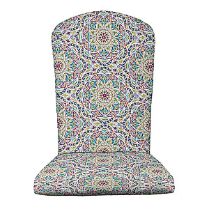 RSH DECOR: Foam Adirondack Chair Cushion | 48” x 20” x 2” | All-Weather Spun Fabric | Water and Fade-Resistant | Outdoor Cushion for Patio Furniture | Zen Fiesta
