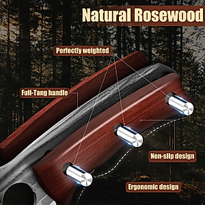 DRGSKL Kitchen Knife Set, Hand Forged Chef Knife Set with Full Tang Wood Handle, High Carbon Steel Butcher Knife Set for Meat Cutting Cleaver Knife Set for Vegetables Camping BBQ Ideal Gifts