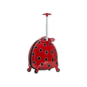 Rockland Jr. Kids' My First Hardside Spinner Luggage, Telescoping Handles, Ladybug, Carry-On 19-Inch