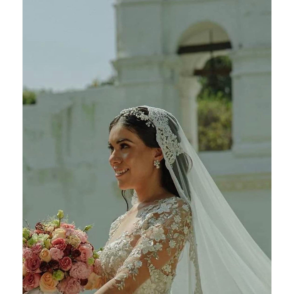 Silver Zirconia Earrings with White Pearl Style Stone - Soho Jewelry - Accessory for Women - Includes Gift Box