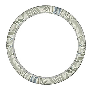 William Morris Larkspur Floral Pattern Carbon fiber steering wheel 3D sticker inner wheel button decorative cover trim