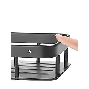 1pc Wall Mounted Punch-free Bathroom Storage Rack,Shower Caddy Shelf, Bathroom Shower Rack, Stainless Steel Suction Cup Toilet Rack, Toilet Organizer Rack