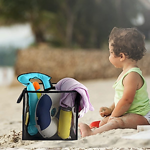 Small Laundry Basket - 1Pcs Laundry Hamper Bag Foldable Dirty Clothes Mesh Basket with Handles Suitable Washing Storage Room Portable Collapsible…