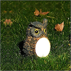 ZYPNB Solar Garden Light Owl Lawn Lamp Waterproof Solar Lights, Outdoor Lighting Night Light Decorative Home Garden, LED Solar Garden Light