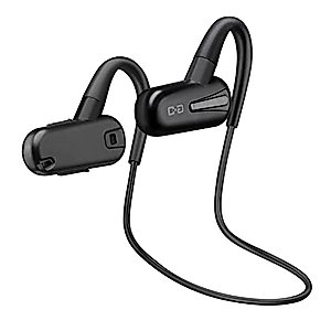 Open Ear Wireless Headphones, Air Conduction Open Earbuds with Clear Mic for Call, Quality Sound Extra Lightweight Comfortable & Healthy Wearing, for Outdoor Sport Gym Work, Bluetooth 5.0, CGS-B6