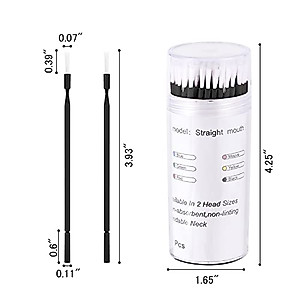 400 Pcs Disposable Dental Micro Applicators Fluoride Applicator with Dispenser, Black Bendable Applicator Brush Microbrush Applicator Tips Dental