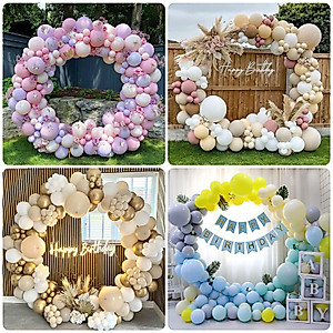 Chamvis Round Backdrop Stand, 6.9ft (2.1m) Gold Circle Round Arch Stand Garden Arbors Plant Support Stand: for Wedding Birthday Garden Arbors Photo Background