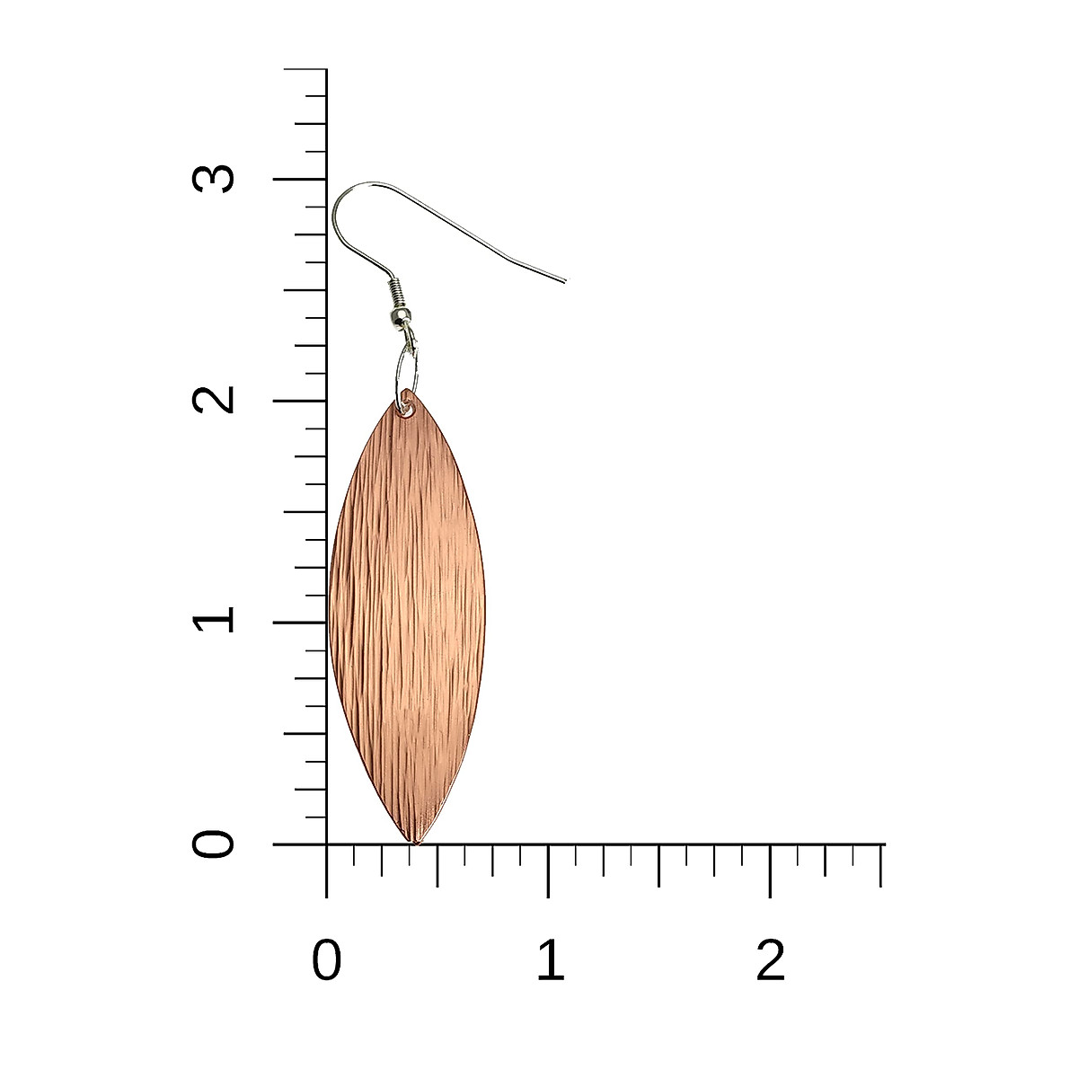 Copper Bark Leaf Drop Earrings - Handmade Copper Earrings - Jewelry Gifts for 7th Wedding Anniversary