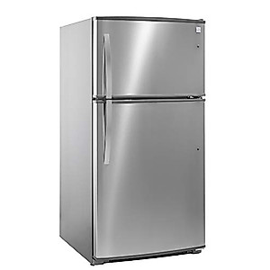 Kenmore Top-Freezer Refrigerator with LED Lighting and 20.8 Cubic Ft. Total Capacity, Stainless Steel