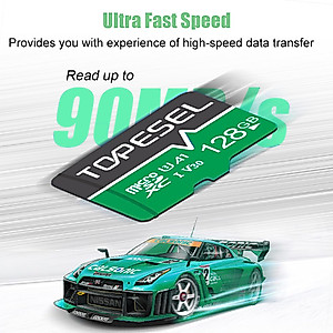 TOPESEL 128GB Micro SD Card 10 Pack Memory Cards Micro SDXC UHS-I U3 A1 V30, Class 10 TF Card for Camera/Drone/Dash Cam(10 Pack U3 128GB)