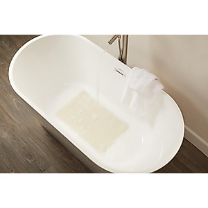 Rubbermaid Commercial Products Safti-Grip Bath and Shower Mat, Medium, White, Non-Slip for Tub
