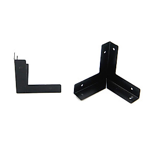 Coshar Three-Sided Metal Corner Protector Decorative Edge Cover Safety Guard for Wooden Boxes, Pack of 16