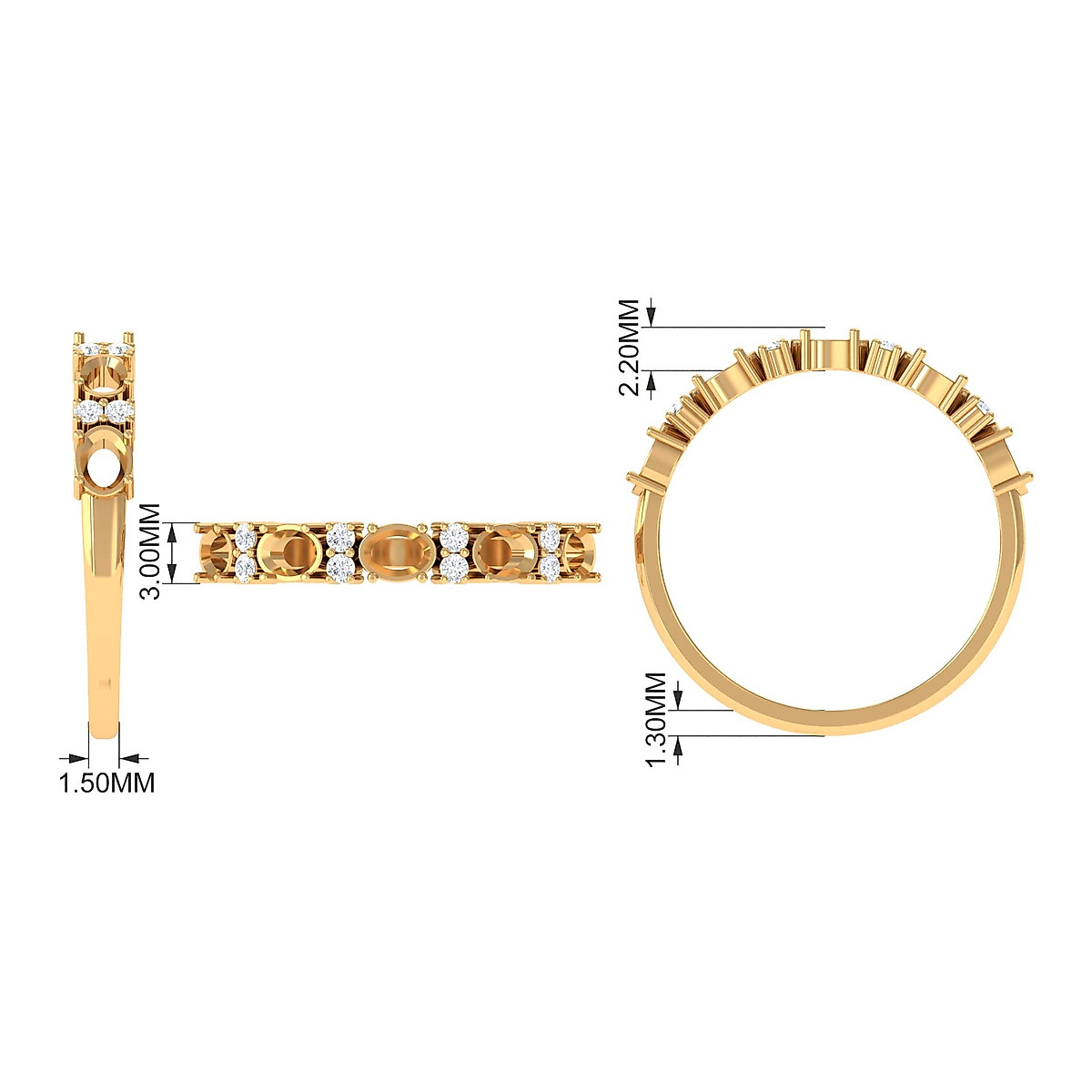 Rosec Jewels Certified Ethiopian Opal and Diamond Half Eternity Ring for Women, 1.50 cttw, Aaa Quality, 14K White Gold, Size:US 6.50