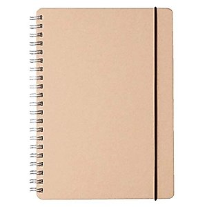 Muji Recycle Paper Double-ring Dot Grid Notebook - A5, 70 sheets, with rubber strip