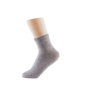 Oohmy Boys Socks 12-Pack Boys' and Girls Unisex Socks Cotton Athletic Ankle Socks Kids Toddler (Mid-Gray, XL (13-15 years old))