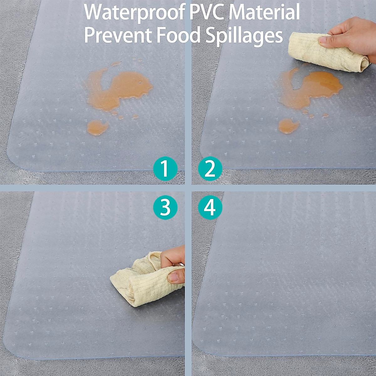 Nova Microdermabrasion Office Chair Mat for Carpet Computer Chair Mat Desk Chair Mat for Carpeted Floors Anti-Slip Floor Protector for Home Office (Carpet Mat with Lip, 48"x36" 2PCS)