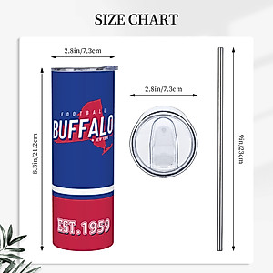 LANJAO Tumbler 20oz Straight Skinny Car Cups With Insulated Cup Sleeve Portable Handle, Sports Travel Coffee Mug, Stainless Steel, Insulated,Classic Collection Gifts for Men Women Fans