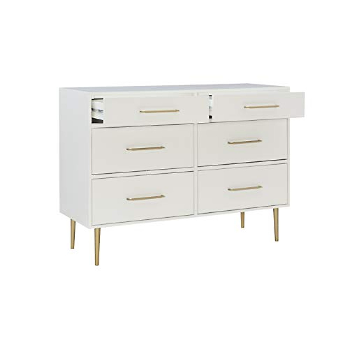 Linon Lennon White Six Drawer Dresser