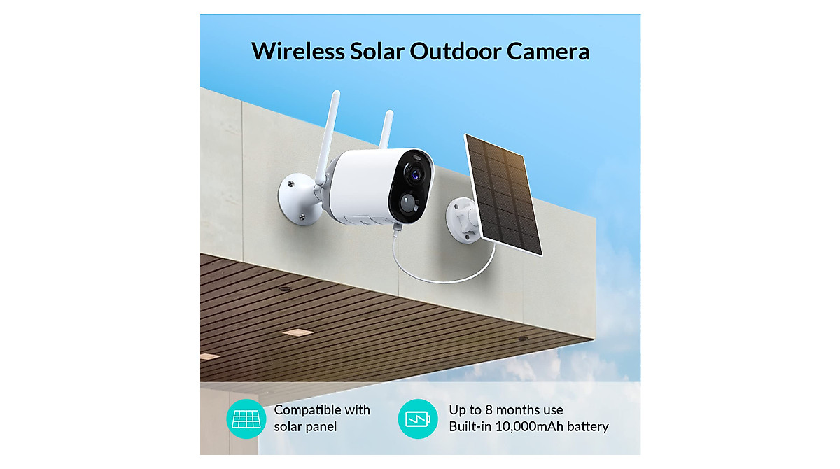 NETVUE Wireless Outdoor Security Camera with Solar Power