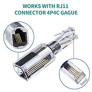 YOLISTIC (Value Pack of 2) 360° Phone Cord Detangler Landline Telephone Extended Rotating Black