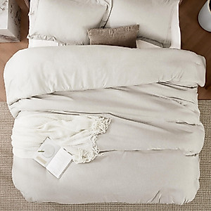 Bedsure Bundle of Ruched Sheet Set and Cationic Dyed Duvet Cover Set, Queen Size