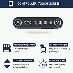 59'' L Shaped Electric Height Adjustable Standing Desk, Sit to Stand Home Office Computer Desk with Black Frame & Rustic Brown Top
