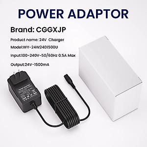 CGGXJP Electric Scooter Charger for Razor E300, E200, E100, PR200, MX350, Dirt Quad, Pocket Mod, Sports Mod, Go Kart Connector - 3-Prong Inline Female Battery Power Cord 24V 1500mA Adapter Cable