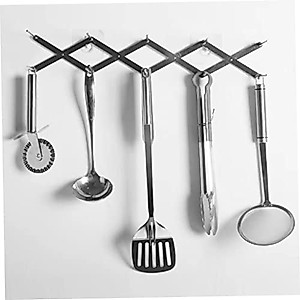 GANAZONO Folding Pot Lid Holder Stainless Steel Dish Drying Rack Dish Storage Rack Silverware Holder Baking Pan Cooling Rack Reusable Container Plate Drying Rack Dish Storage Stand Silver