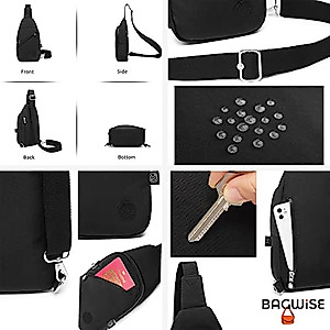 Crossbody Bags for Women, Crossbody Purse Bag, Sling Bag, Lightweight and Compact (Black)