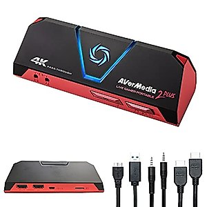 AVerMedia GC513 Live Gamer Portable 2 Plus, 4K Pass-Through Capture Card for Game Streaming, Recording and Content Creating in Full HD 1080p60