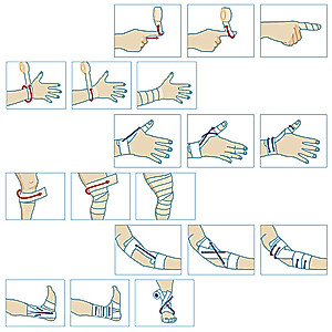 Etopar 10 X Self Adhesive Cohesive Wrap Bandages Strong Elastic First Aid Tape Black for Wrist Ankle Sport 2.5m x 5cm