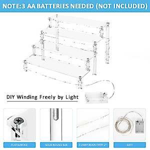 4 Tier Shelf Cake Pop Stand (Yellow) +5 Tier Premium Cupcake Holder, Acrylic Cupcake Tower Display – Cady Bar Party Décor, Acrylic Display for Pastry Weddings, Birthday (Yellow)