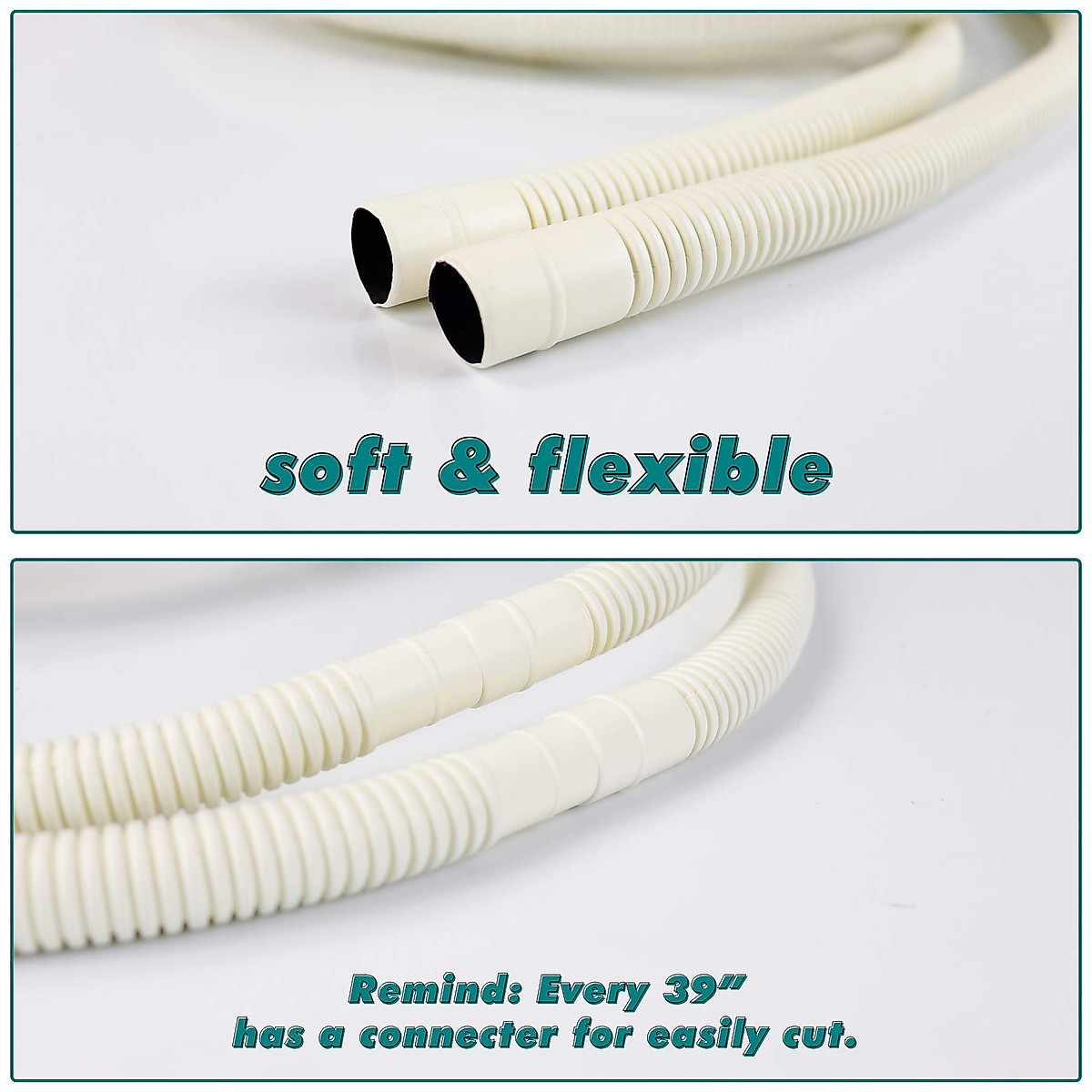 Daisypower Air Conditioner Drain Hose Pipe,26ft for Mini-Split Ductless AC, Heat Pump System,Cooling Only