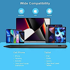 Electronic Stylus Pen for Lenovo Tab M10 Plus,New Plastic Point Tip with Precise and Accurate Drawing Pens Compatible with Lenovo Tab M10 Plus Stylus Pencil,Black