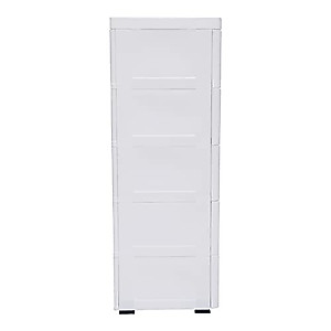 LYNICESHOP Plastic Dressers with 5 Drawer, Stackable Vertical Clothes Storage Tower, Bedroom Tall Small Chest Closet, Organizer Unit for Hallway Entryway, Home Furniture
