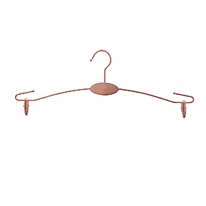 SUNTRADE Metal Underwear Bra Rack, Durable Pants Clothes Hangers with Clips,for Lingerie Shop Display, 10pcs (Rose Gold-B1)