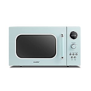 COMFEE' CM-M091AGN Retro Microwave with Multi-stage Cooking, 9 Preset Menus and Kitchen Timer, Mute Function, ECO Mode, LED digital display, 0.9 cu.ft, 900W, Green