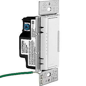 Lutron Maestro LED+ Dimmer Switch for Dimmable LED, Halogen and Incandescent Bulbs with Stainless Steel Wallplate, 150W/Single-Pole or Multi-Location, Midnight