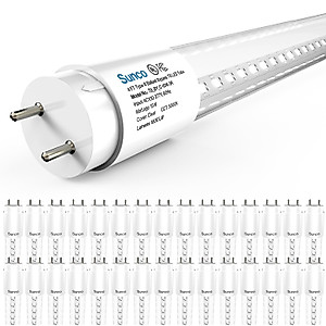 Sunco 30 Pack T8 LED 4FT Tube Light Bulbs Ballast Bypass Fluorescent Replacement, 5000K Daylight, 15W, Clear Cover, Retrofit, Single Ended Power (SEP), Commercial Grade UL