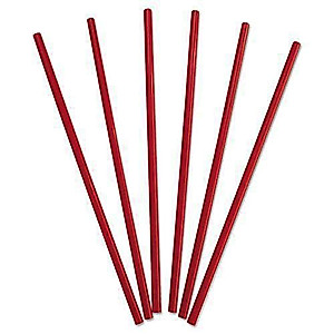 Dixie GW104 Wrapped Giant Straws 10 1/4-Inch Polypropylene Red 300/Box 4 Boxes/Carton