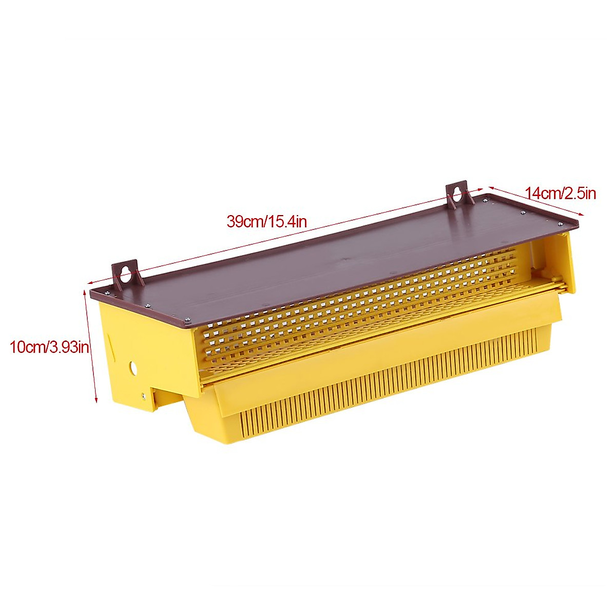 Walfront Pollen Trap, Pollen Collector 39x14x10cm Removable Plastic Pollen Trap with Ventilated Pollen Tray Beekeeping Tool Used in Beekeeping Industry