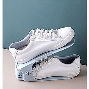 LUVADU ZCX Shoe Slots Organizer Pack of 12, Adjustable 3 Level Shoe Slots Organizer Double Deck Shoe Rack Holder Shoe Racks (Color : C)