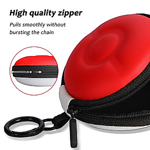 PKBD Carrying Case for Go Plus + 2023, Protective Hard Portable Travel Case with Hand Strap, Small Circular Storage Cases for Go Plus +, Red, Redwhite