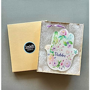 Hamsa Wall Hanging, Jewish Gift for Mom, Grandma, Bubbe, Hanukkah, Housewarming (Bubbe)