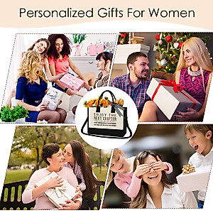 Going Away Gifts for Coworkers, Enjoy the Next Chapter Canvas Tote Bag Retirement Gift Bag for Women, Never Forget the Difference You Make Gifts Handbag with Zipper for Friends, Teacher, Nurse