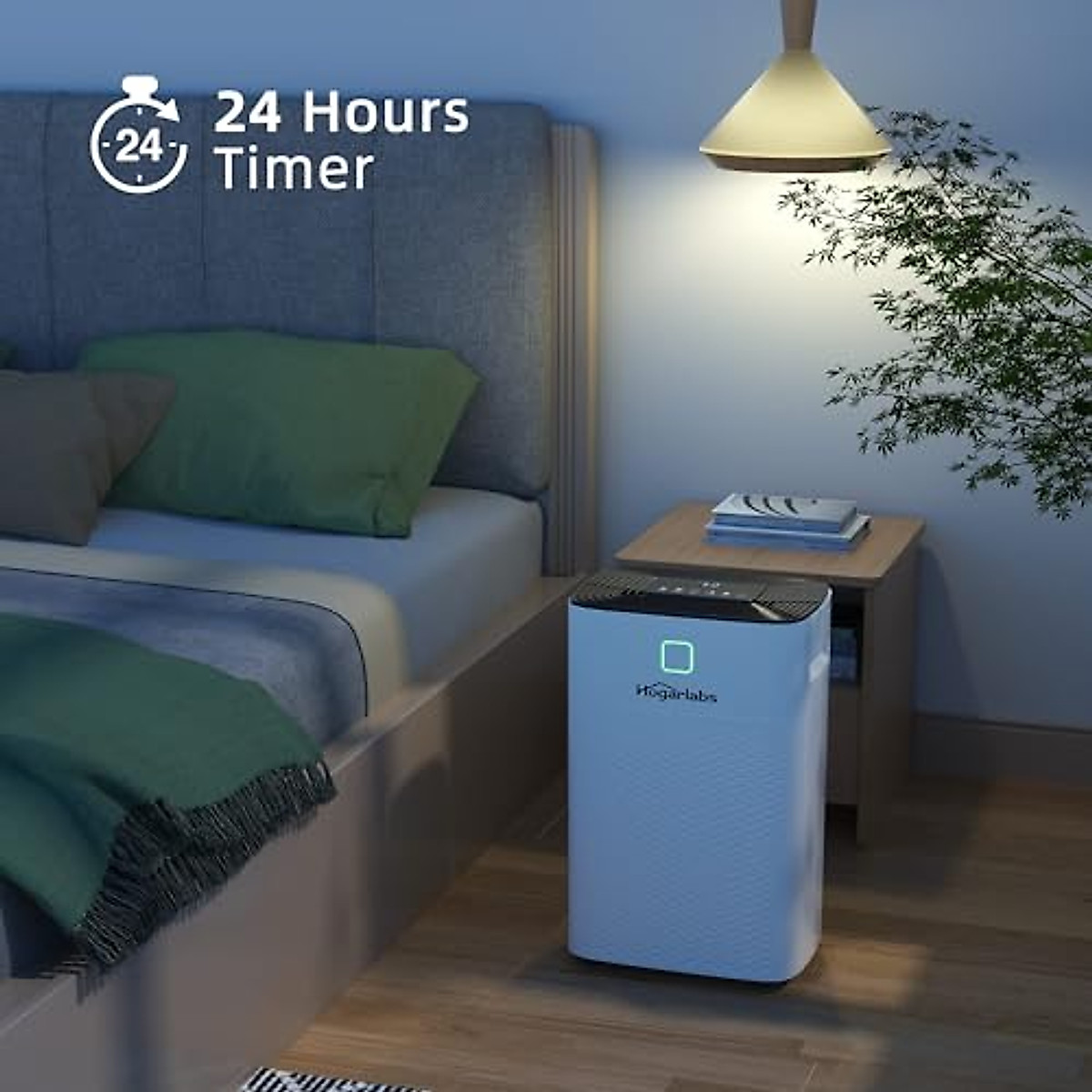 HOGARLABS 50 Pint Dehumidifiers for Home Basements, with 3 Working Modes, Overflow Protection, and Auto Shut off Restart. Ultra Silent Dehumidifier with Drain Hose, Intelligent Humidity Control