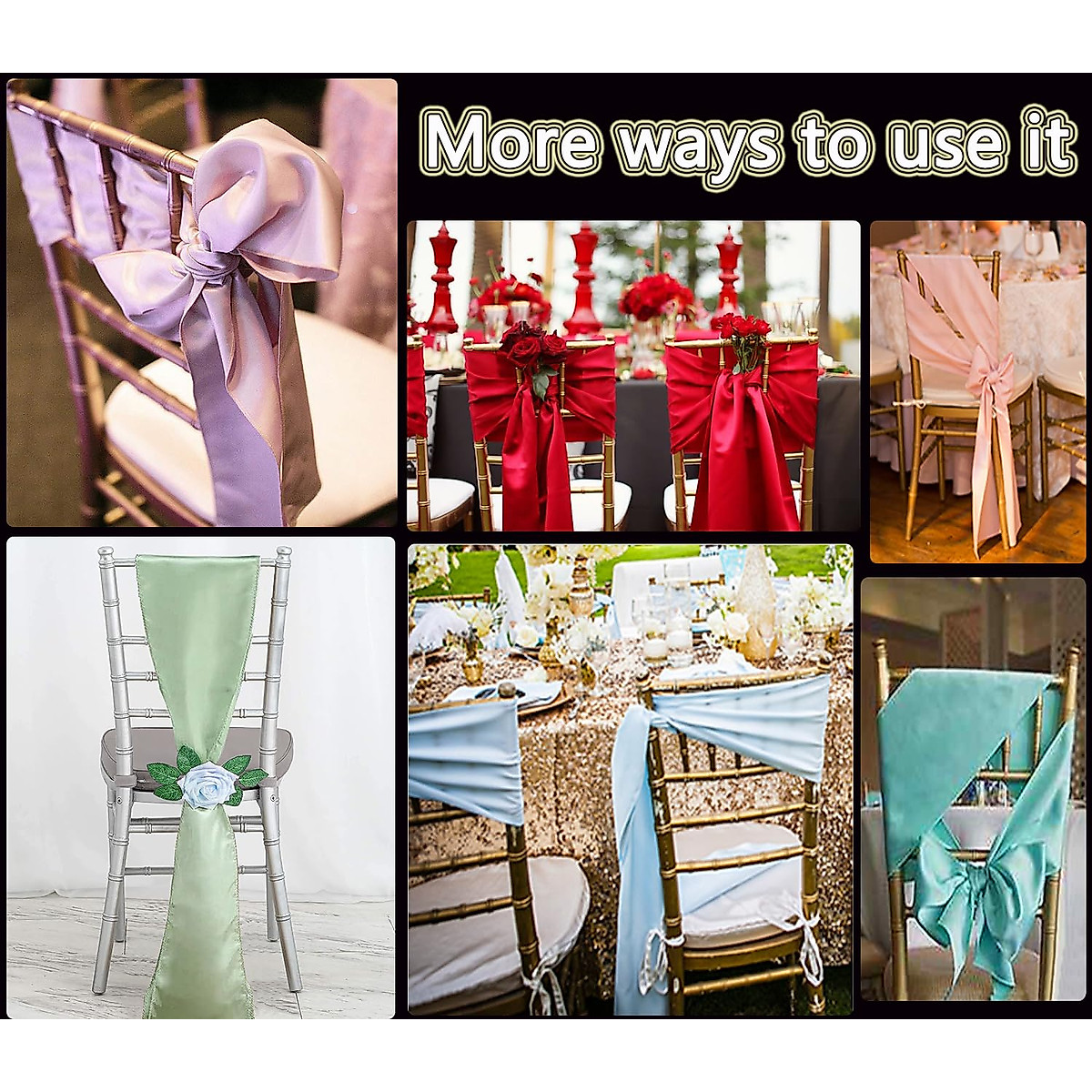 SINSSOWL 10 Satin Rose Gold Table Runner 12 x 108 Inches Wedding Table Runner for Party Banquet Baby Shower Dining Table Decoration (Rose Gold)