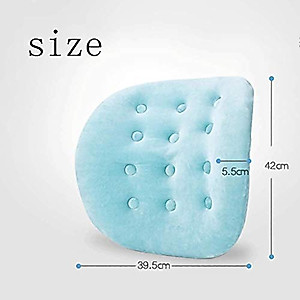 CZDYUF Lumbar Pillow-Medical Waist Pad Back Cushion Office Waist Cushion Memory Foam Protection Spine Lumbar Support, Blue